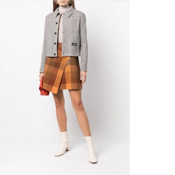 STAUD | Jackets & Coats | Nwt Staud Ashfield Jacket In Evergreen Plaid ...